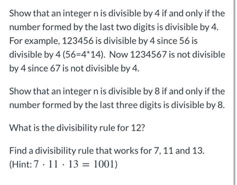 solved show that an integer n is divisible by 4 if and only