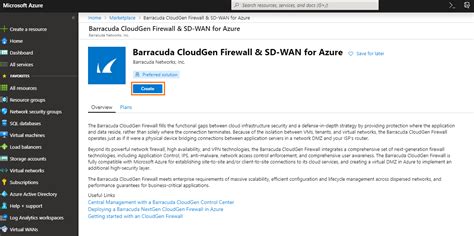 how to deploy a cloudgen firewall from the microsoft azure marketplace barracuda campus