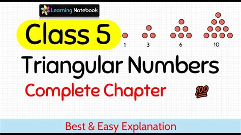 triangular numbers class 5 maths youtube