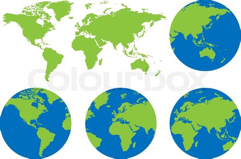 World Map Of Vector Stock Vector Colourbox