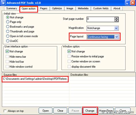 make pdf files opened in continuous facing by using the advanced pdf tools verypdf knowledge base