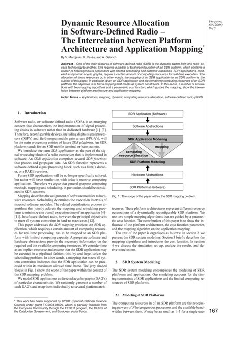 pdf dynamic resource allocation in software defined radio the interrelation between platform