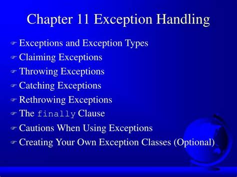ppt chapter 11 exception handling powerpoint presentation free download id 2681799
