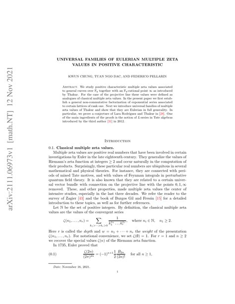 pdf universal families of eulerian multiple zeta values in positive characteristics