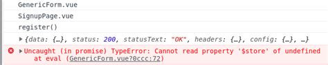 vue js typeerror cannot read property token of undefined store dispatch vuex stack overflow