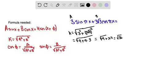 solved write the expression in terms of sine only 3 sinπx 3 √ 3 cosπx