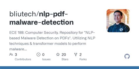 github bliutech nlp pdf malware detection ece 188 computer security repository for nlp