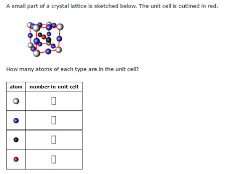 solved a small part of a crystal lattice is sketched below