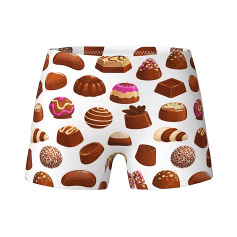 Teen Girls Underwear Chocolate Dessert Patterns Cotton Soft Boxer Briefs Panties For Teens