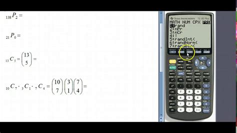 computing permutations and combinations using calculator youtube