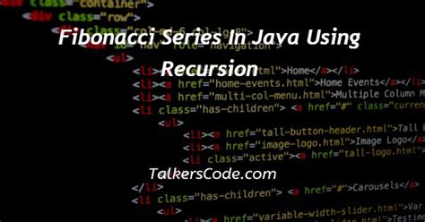 fibonacci series in java using recursion