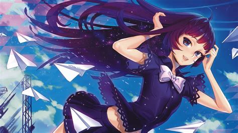 Wallpaper Illustration Anime Girls Black Hair Cleavag