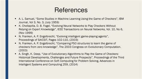 training neural networks to play checkers ppt download