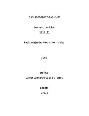BASE DE Datos CON Caracterización DE Clientes GA1 260101033 AA4 EV01