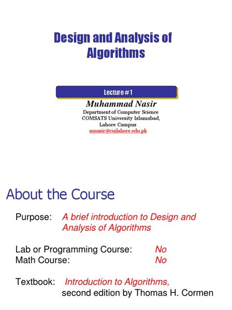 lecture 1 pdf time complexity algorithms