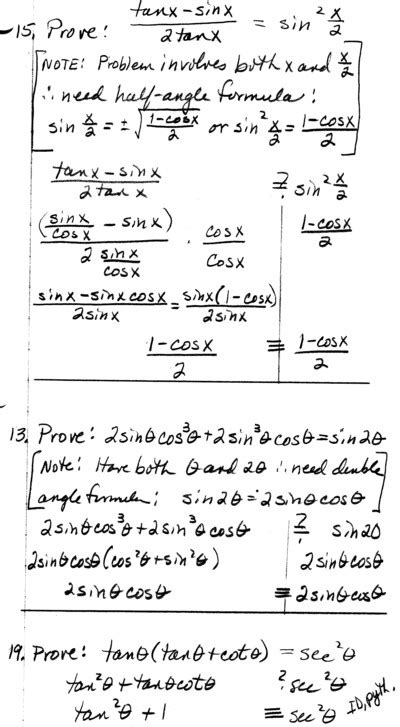 precalc homework problems