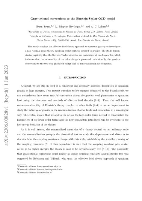 pdf gravitational corrections to the einstein scalar qcd model