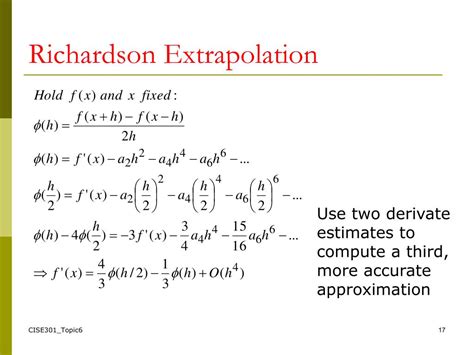 ppt se301 numerical methods topic 6 numerical differentiation lecture 23 powerpoint