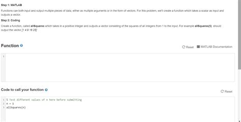 solved step 1 matlab functions can both input and output