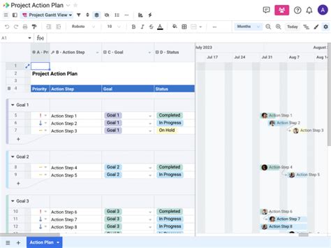 excel implementation plan template