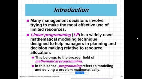 chapter 2 linear programming models graphical and computer methods part 1 youtube