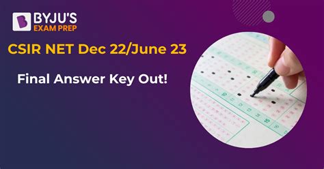csir net final answer key 2023 release date direct link to download answer key