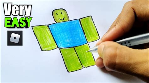 How To Draw Roblox Noob Character Very Easy Shn Best Art Youtube