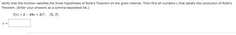 solved verify that the function satisfies the three