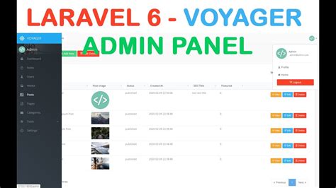 Voyager Laravel 6 Install Admin Panel For Managing Users Roles