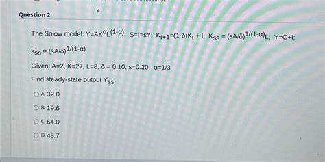 solved the solow model y akal 1 a s i