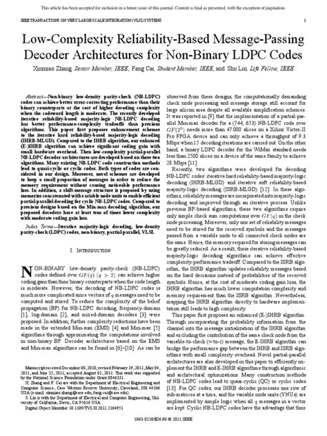 low complexity reliability based message passing decoder architectures for non binary ldpc codes