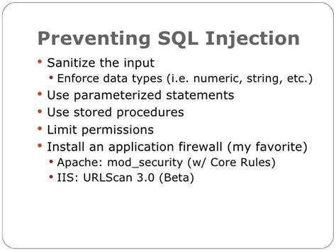 protecting your web site from sql injection and xss