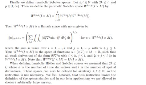 fa functional analysis question on relation between a parabolic sobolev space and a sobolev