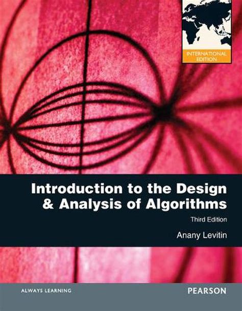 introduction to the design and analysis of algorithms 3rd edition by anany levitin paperback