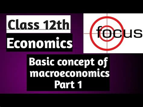 Chapter 2 Basic Concept Of Macroeconomics Part 1 Class 12th YouTube