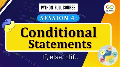 session 4 conditional statements in python if else elif in python python full course youtube