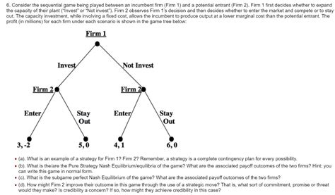 solved 6 consider the sequential game being played between