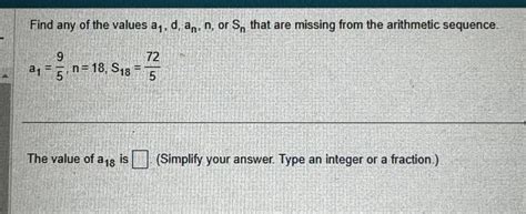 Solved Find The Sum Of The Terms In The Arithmetic Sequence Chegg