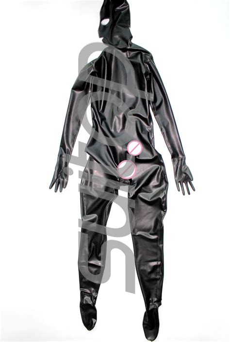 Buy Suitop Mens Full Cover Body Latex Catsuit 04 Rubber Zentai With Penies
