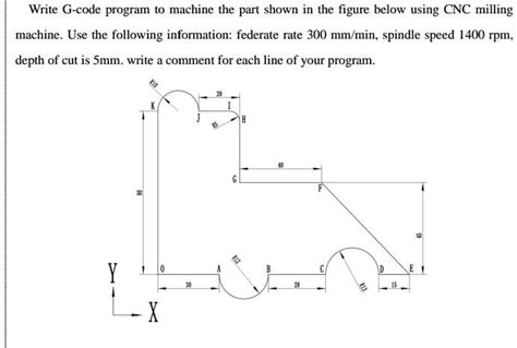 solved write g code program to machine the part shown in the figure below using cnc milling