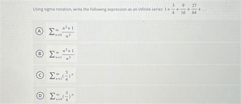 solved using sigma notation write the following expression