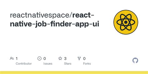 GitHub Reactnativespace React Native Job Finder App Ui