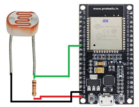 esp32 interfacing with ldr sensor