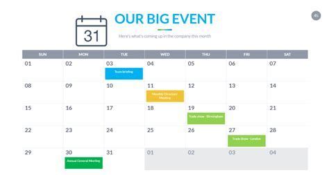 Free Google Slides Calendar Template At Templatecom Calendar Template