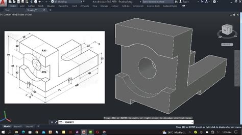 Autocad 3D Tutorial How To Model A 3D Part In AutoCAD 3D In Just Few