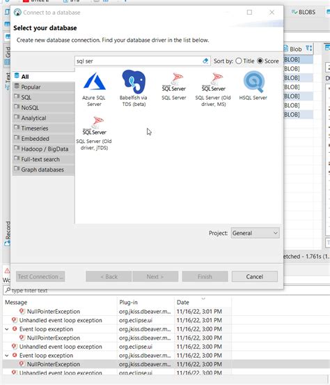 NPE Appears In Create Connection Dialog In Case Of Switching From SQL