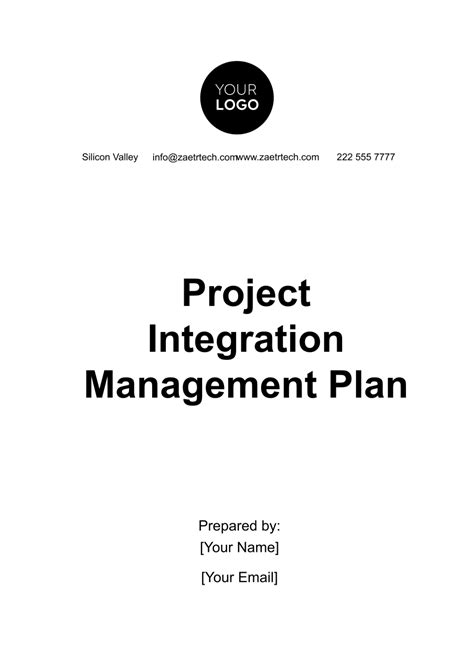 Free Project Integration Management Plan Template Edit Online