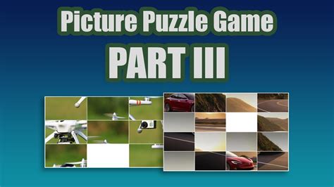 finish javascript picture puzzle game part 3 youtube