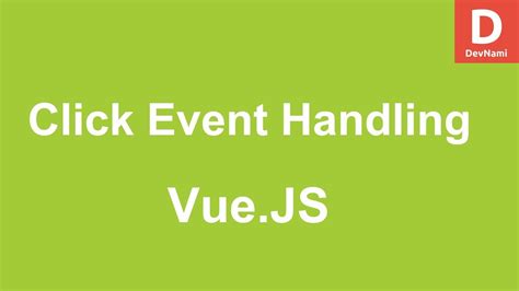 vue js how to click event handling youtube