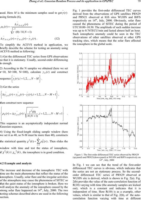 gaussian random process and its application for detecting the ionospheric disturbances using gps